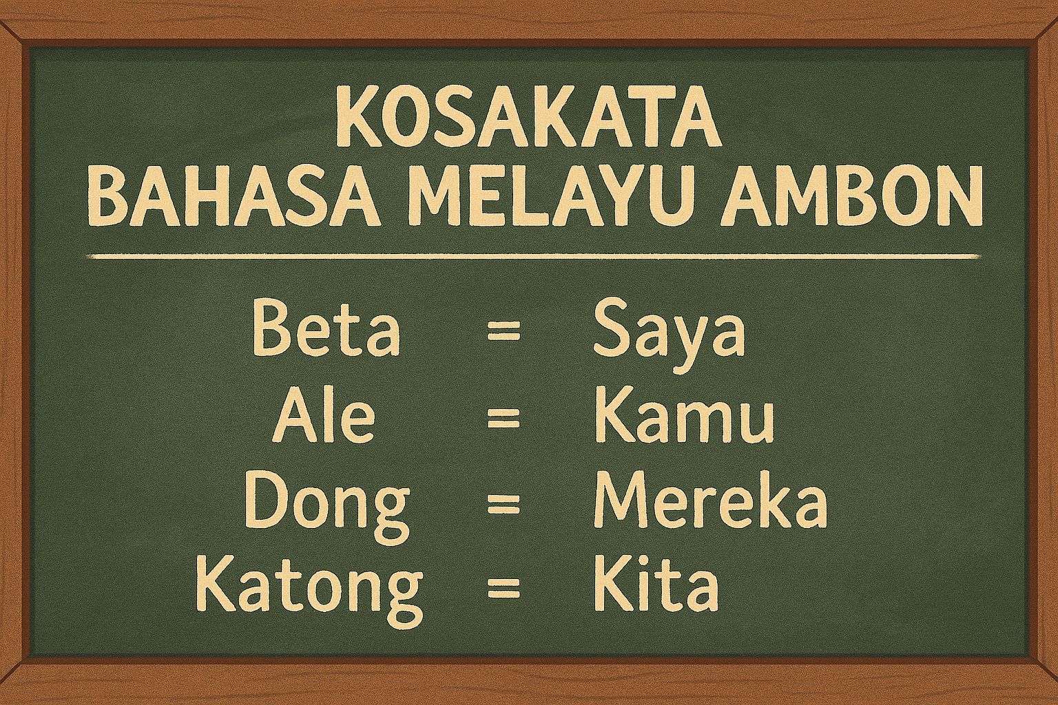 Bagian Kedua 20 Kosakata Bahasa Melayu Ambon Abjad A