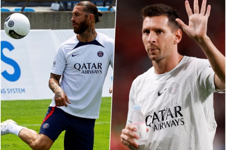 Lihat Wajahnya! Lionel Messi Marah Kena Tekel Sergio Ramos saat Latihan