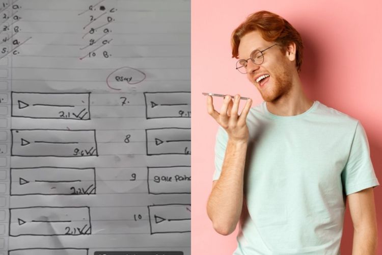 Guru Ini Syok Melihat Lembar Jawaban Ujian Siswa dengan Gambar Voice Note