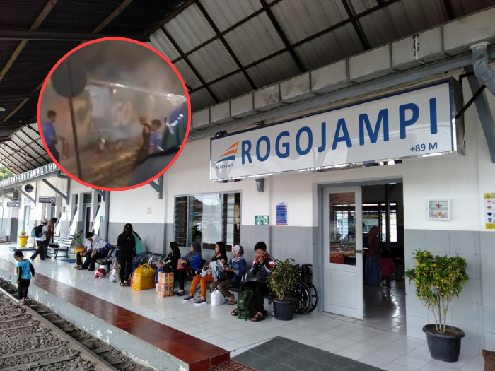 Viral Video Gerbong Kereta Api Terbakar di Stasiun Rogojampi, KAI Daop ...