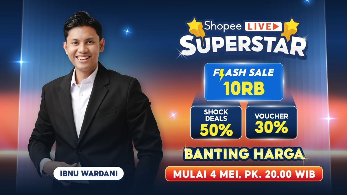 Shopee Live Superstar 5.5 Mega Elektronik Sale Hadirkan Ibnu Wardani ...